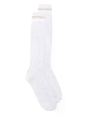 Eleventy Ribbed Socks - Grey