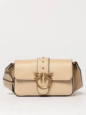 Pinko Mini Bag With Clasp Detail - Beige