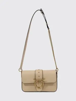 Pinko Pinko Mini Bag With Clasp Detail Beige