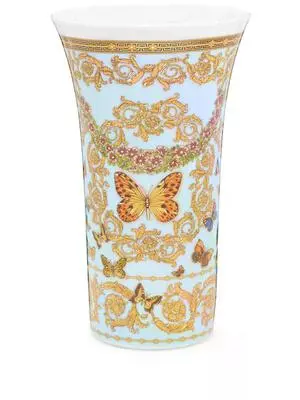 Versace Le Jardin De Porcelain Vase - Blue