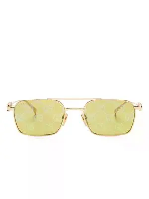 Gucci Navigator-frame Sunglasses - Gold