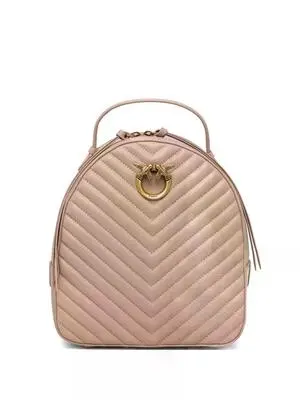 Pinko Leather Backpack - Neutrals