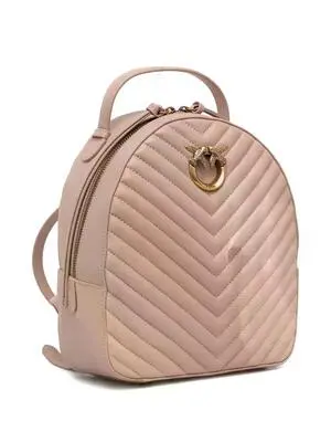 Pinko Leather Backpack - Neutrals