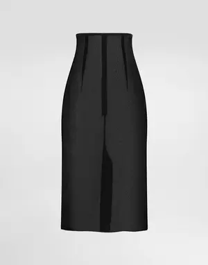 Dolce & Gabbana Chiffon Voile Calf-length Skirt