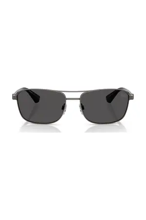 Burberry Rectangle Sunglasses With Check Pattern