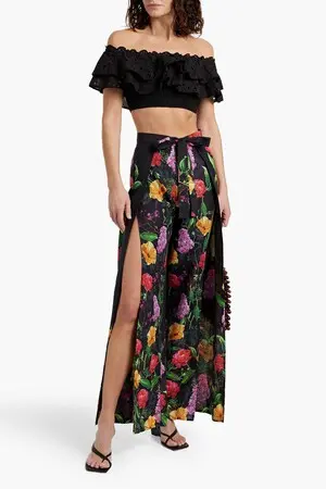Charo Ruiz Ibiza Broderie Anglaise Cotton-blend Top