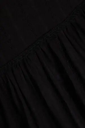 Melissa Odabash Camilla Embroidered Cotton-mousseline Mini Dress - Black