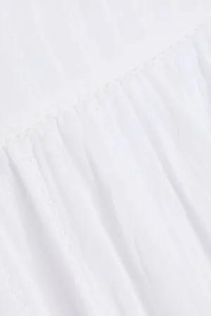 Melissa Odabash Camilla Embroidered Cotton-mousseline Mini Dress