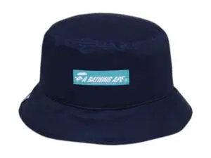 A BATHING APE Half Mesh Bucket Hat - Navy Blue