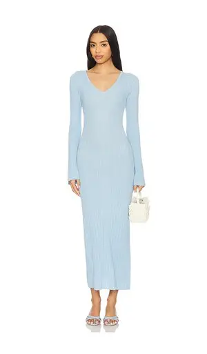 Minkpink Odessa Knit Midi Dress - Sky Blue