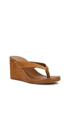 TONY BIANCO Avanti Suede Wedge Sandal - Butterscotch