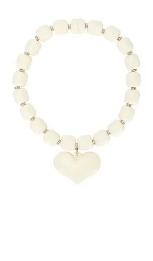 JULIETTA Amore Heart Pendant Necklace - Ivory