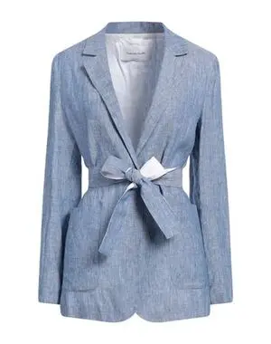 Fabiana Filippi Single-breasted Belted Blazer - Blue