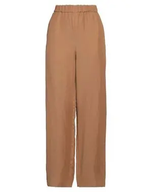 Fabiana Filippi Tapered Viscose & Linen Twill Pants - Brown