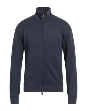 Armani Exchange Cotton-blend Zip-up Sweatshirt - Navy