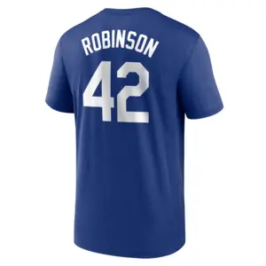 Nike Jackie Robinson Brooklyn Dodgers Legend Home Dri-fit Mlb T-shirt - Blue