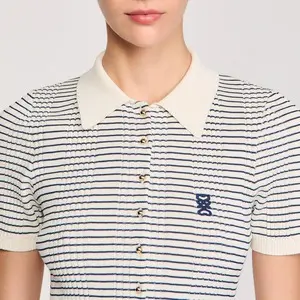 Sandro Striped Knit Jumpsuit