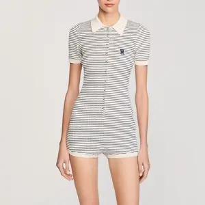 Sandro Striped Knit Jumpsuit
