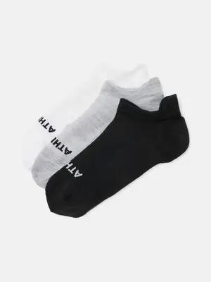 Athleta High Performance Ankle Sock 3-pack - Neutral Multi