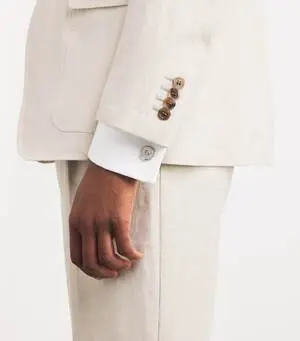 BABETTE WASSERMAN LONDON Rhodium-plated Coin Cufflinks