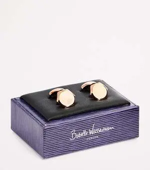 BABETTE WASSERMAN LONDON Rose -plated Hexagon Cufflinks