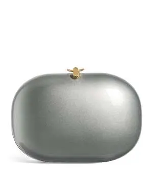 Jeffrey Levinson Elina Oval Clutch - White