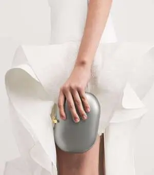 Jeffrey Levinson Elina Oval Clutch - White