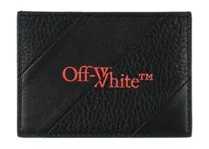 Off-White Diag Intarsia Card Case - Black/orange
