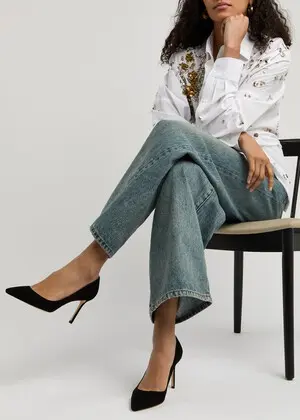 JIMMY CHOO Romy 85 Suede Pumps