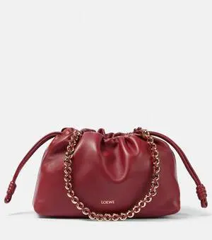 Loewe Flamenco Medium Clutch - Red