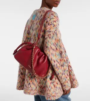Loewe Flamenco Medium Clutch - Red