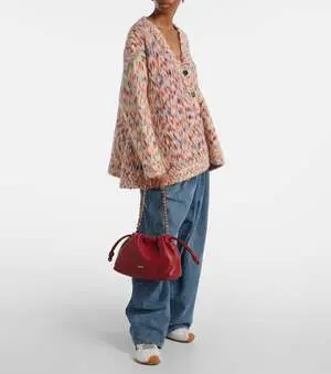 Loewe Flamenco Medium Clutch - Red