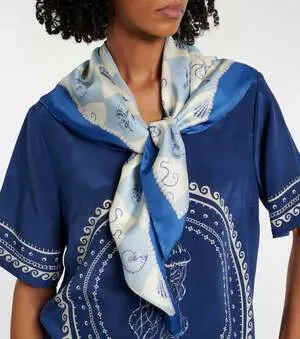 ALEMAIS Pia Printed Silk Scarf