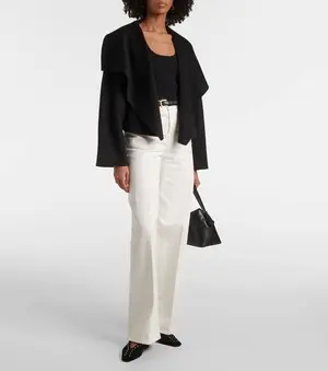 TOTEME Signature Cropped Wool Double Jacket