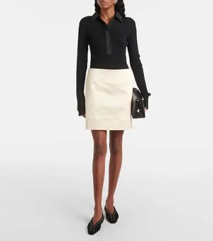 TOTEME Cotton-blend Crepe Miniskirt