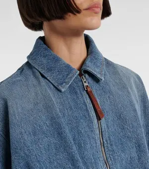 Loewe Draped Denim Jacket - Blue
