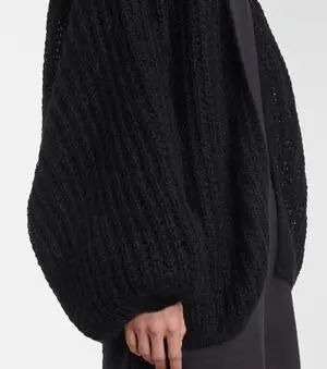 TOTEME Mohair And Wool-blend Cardigan - Black