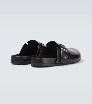 Loewe Ease Buckle Leather Mules - Black