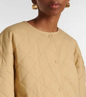 TOTEME Quilted Organic Cotton Jacket - Beige