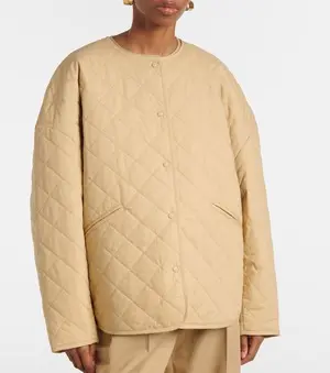 TOTEME Quilted Organic Cotton Jacket - Beige