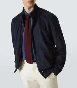 Rubinacci Suede Bomber Jacket