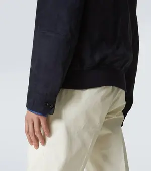 Rubinacci Suede Bomber Jacket