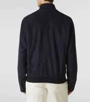 Rubinacci Suede Bomber Jacket