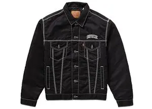 Supreme Levi's Nylon Trucker Jacket - Black