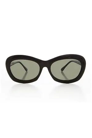 SUNGLASS MUSEUM Vintage Isla Sunglasses Black/green Lens