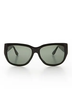 SUNGLASS MUSEUM Vintage Anna Sunglasses - Black/green Lens