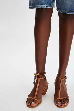 Free People La La Land Strappy Heels - Tan