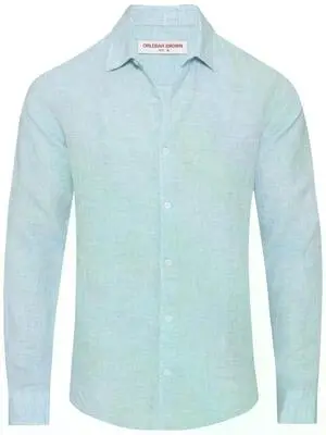 Orlebar Brown Giles Linen Shirt - Blue