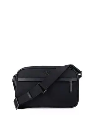 Emporio Armani Logo-plaque Crossbody Bag - Black