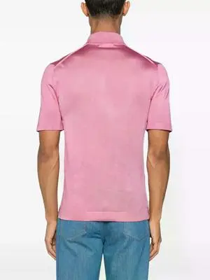 Gucci Fine-knit Silk Polo Shirt
